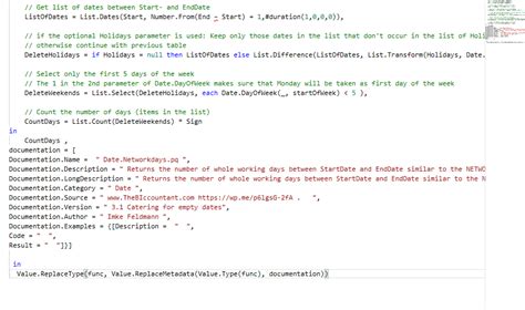 Datenetworkdays Function For Power Query And Powe Microsoft
