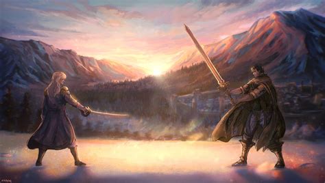 Fantasy Art Of Guts And Griffith From Berserk Hd Wallpaper Rare Gallery