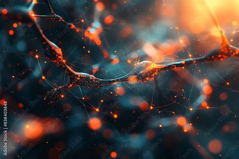 Abstract Neural Network Concept With Glowing Connections And Nodes Showcasing Complex Patterns