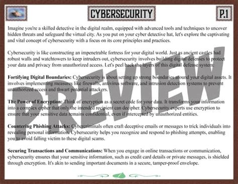 Computer Science Cybersecurity Reading Comprehension And Sort Activity