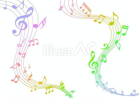 縦に流れる音符 2イラスト No 23991751無料イラスト フリー素材ならイラストAC