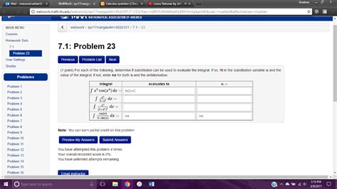 Solved For Each Or The Following Determine If Substitution
