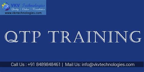 Qtp Training In Chennai Program Attempting Out In It By Vkvtechno