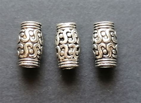 Бусины для волос, косичек, дред 12х6*6мм, отверстие 4мм, 3 штуки ...