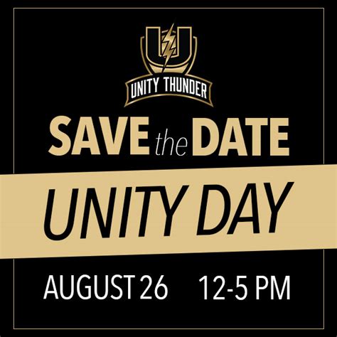 Save The Date Unity Day Unity Thunder