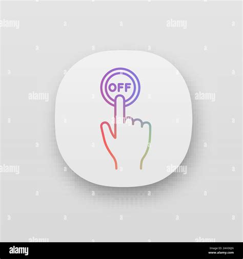 Turn Off Button Click App Icon Uiux User Interface Shutdown Power