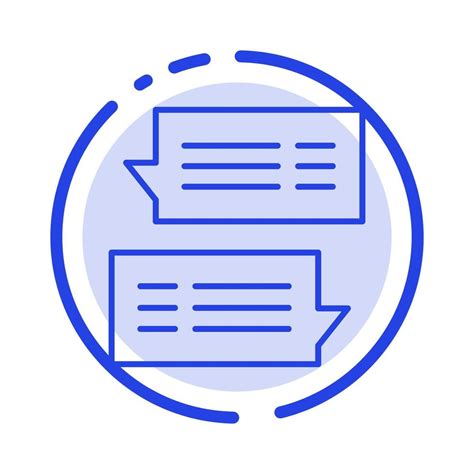 Chat Bubble Mail Message Conversations Blue Dotted Line Line Icon 15807717 Vector Art At Vecteezy