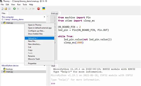 Micropython Development Using Thonny Ide