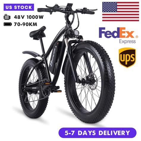 Mx02s Electric Bike 48v 1000w 40 Fat Tire Ebike 26 Inch Snow Bike 17ah