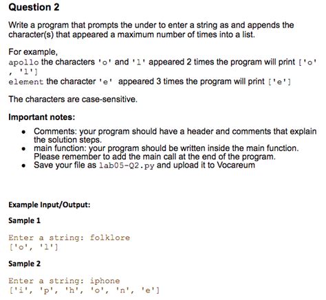Solved Question 2 Write A Program That Prompts The Under To