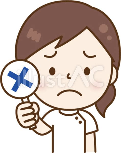バツを出す看護師の女性イラスト No 368811｜無料イラスト・フリー素材なら「イラストac」
