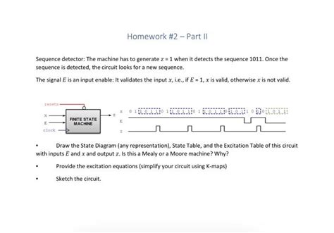 Solved Homework 2 Part Ii Sequence Detector The Machine