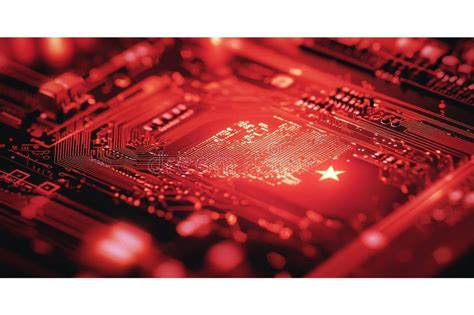 Ai Concept Of China Flag Of China On A Processor Cpu Central