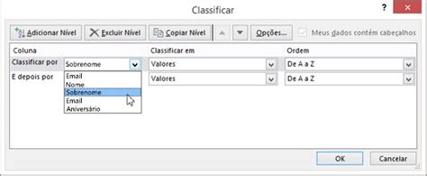 EXCEL HARD Classificar Dados