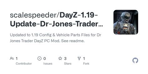 Github Scalespeeder Dayz 1 19 Update Dr Jones Trader Config And Vehicle Parts Files Updated