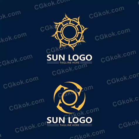 دانلود 2 لوگو خورشید وکتور لوگو خورشید سیجی کوک