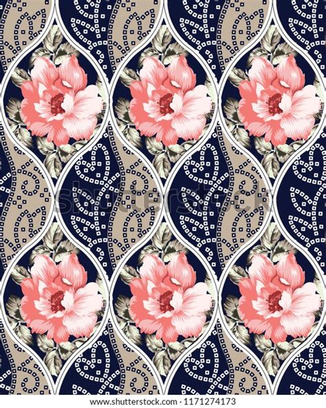 Flower Patchwork Pattern Stock Vector Royalty Free 1171274173