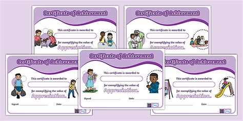 Values Certificates Appreciation Creat De Profesori