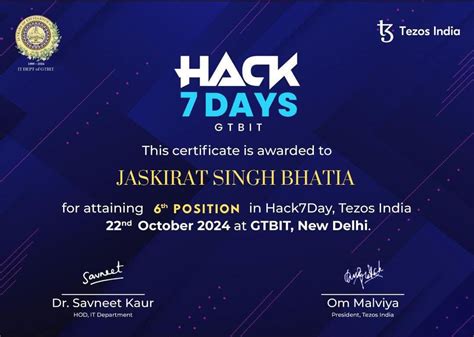 Jaskirat Singh Bhatia On Linkedin Hackathon Webdevelopment