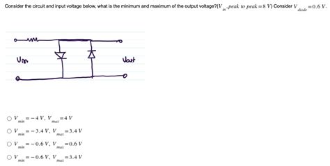 Solved Consider The Circuit And Input Voltage Below What Is