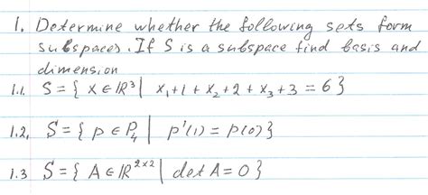 Solved Determine Whether The Following Sets Form Chegg