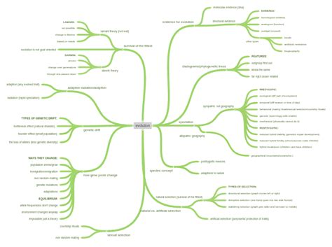 Evolution Coggle Diagram