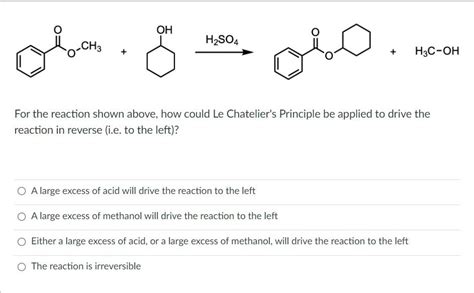 Solved OH H SO CH H C OH For The Reaction Shown Above Chegg Com