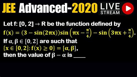 Pyq Jee Advanced 2020 Shivangmathsacademy Trigonometricfunctionsclass11 Youtube