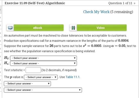 solved exercise 11 09 self test algorithmic question 1 of