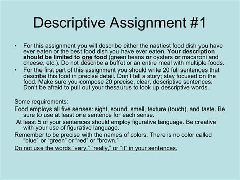 Figurative Language In Descriptive Writingppt