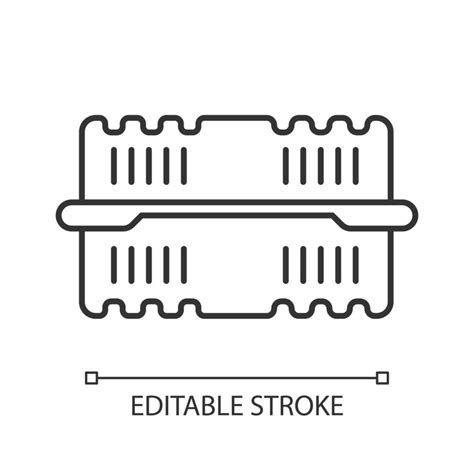 Disposable Plastic Container Pixel Perfect Linear Icon 3330180 Vector