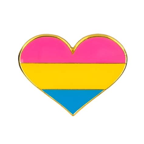 Pansexual Flag Heart Pin Badge The Pride Shop