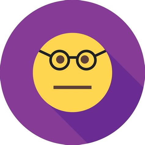 Nerd Flat Long Shadow Icon 11267020 Vector Art At Vecteezy