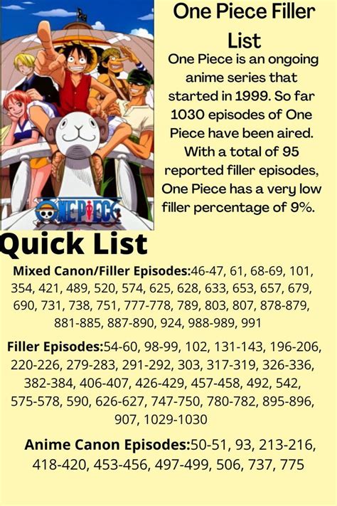 One Piece Filler A Comprehensive Guide For Fans