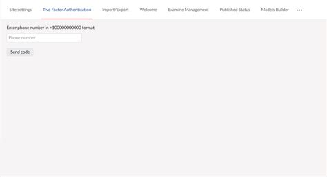 Two Factor Authentication Backoffice