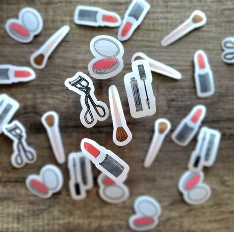 Mini Makeup Vinyl Sticker Pack Beauty Scrapbook Stickers Etsy