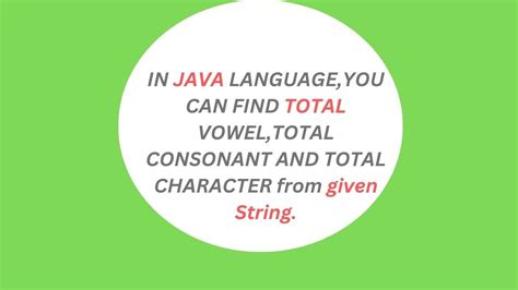 Code For Finding Total Vowel Total Consonant And Total Character
