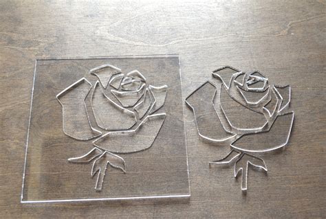 Rose Router Template Router Inlay Template Clear Acrylic Etsy