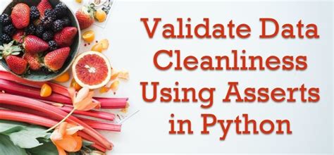 David Scheltens On Linkedin Validate Data Cleanliness Using Asserts In Python Sql Authority With