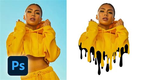 Как сделать эффект стекающего фото в фотошопе Youtube
