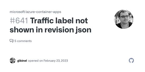 Traffic Label Not Shown In Revision Json · Issue 641 · Microsoftazure Container Apps · Github