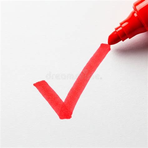 A Tick Drawn Onto A White Surface With A Marker Stock Illustration Illustration Of White