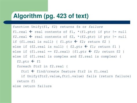 Ppt Unification Algorithm Powerpoint Presentation Free Download Id