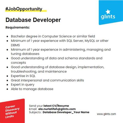 Ela Nurlatifah On Linkedin Hiring Databasedeveloper