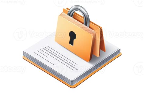Illustration Of A Secure File Folder With A Lock Symbolizing Protection Of Confidential
