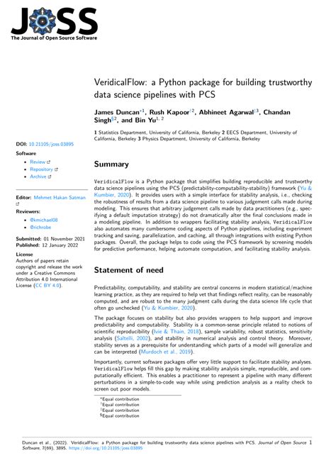 Pdf Veridicalflow A Python Package For Building Trustworthy Data Science Pipelines With Pcs