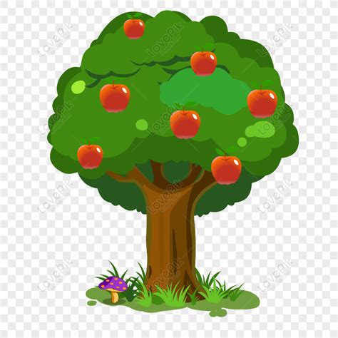 Gratis Dibujado A Mano Vector Material De árbol De Dibujos Animados Png