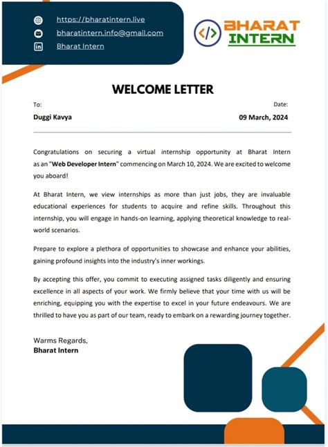 duggi kavya on linkedin internship webdevelopment bharatintern