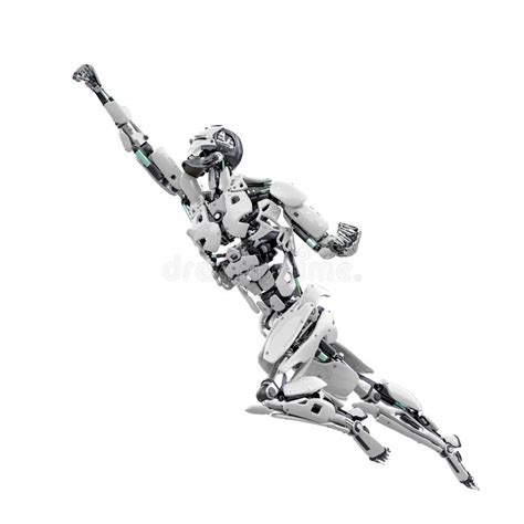 Master Cyber Robot Is Ready To Punch Stock Illustration Illustration
