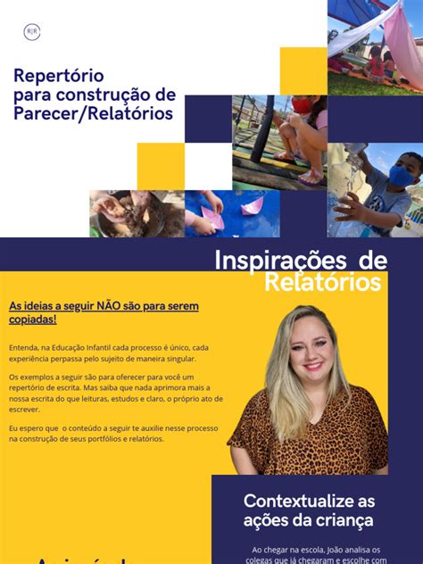 Inspirações Sugestões De Frases Para Relatórios Pdf Brinquedos